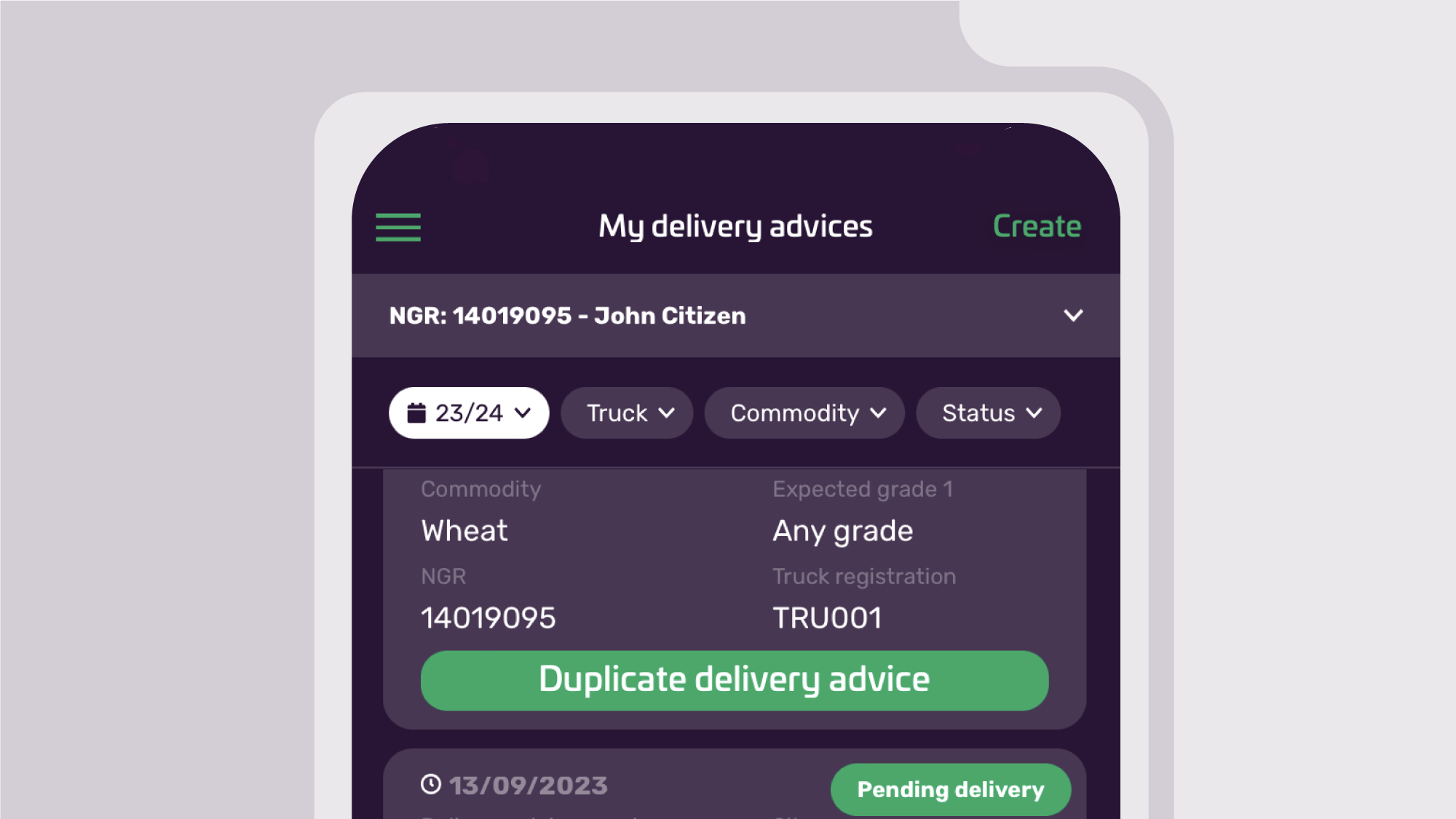 Digital delivery advice